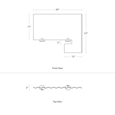 Blu Dot Basis 33" Overhang Privacy Panel & Reviews | Wayfair