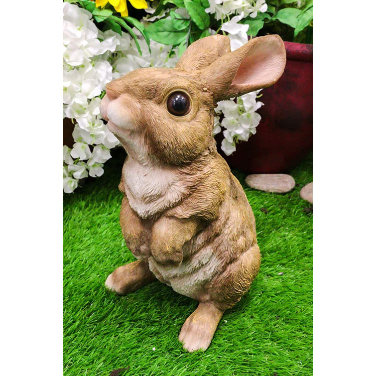 August Grove® Rustic Whimsical Bunny Rabbit Hare Figurine Animal ...