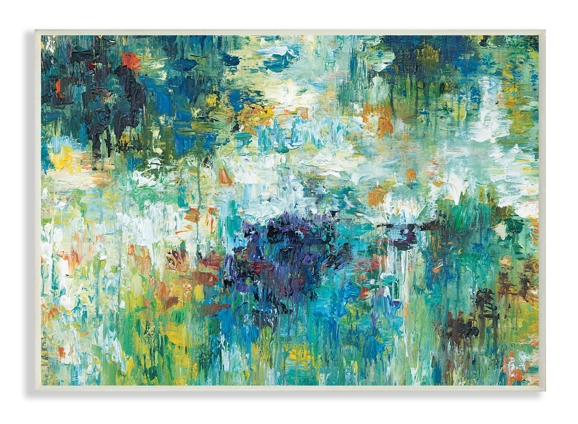 Stupell Industries Reflections Blue Abstract Landscape by Jack Roth ...