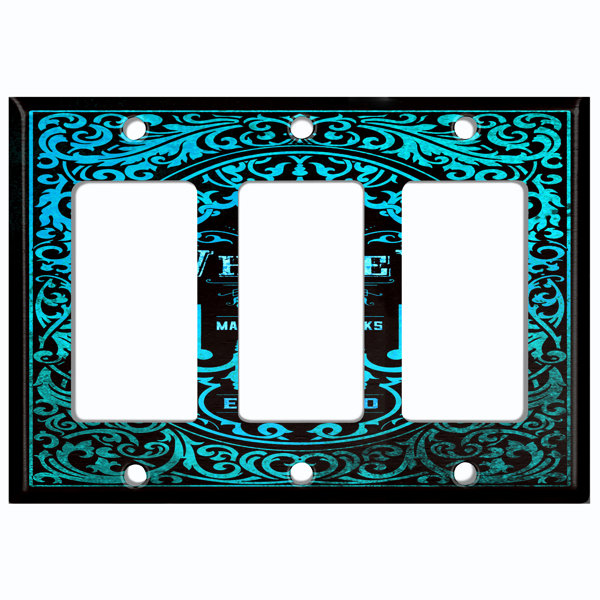 WorldAcc Vintage Mature Original Whiskey Frame Border 3-Gang Rocker ...