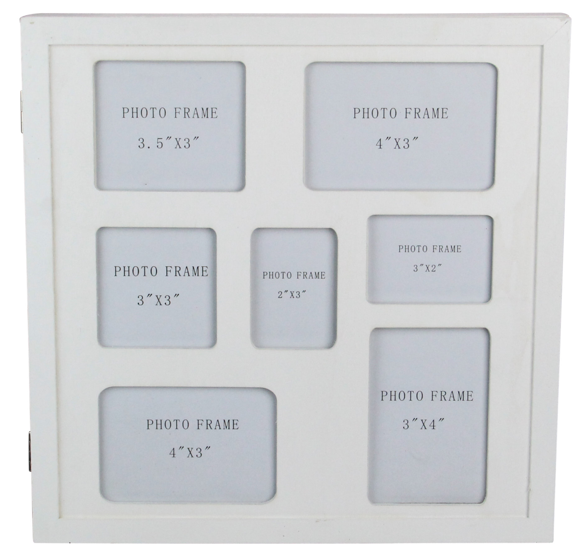 Latitude Run® 12" White Seven Slot Collage Picture Frame with Hidden ...