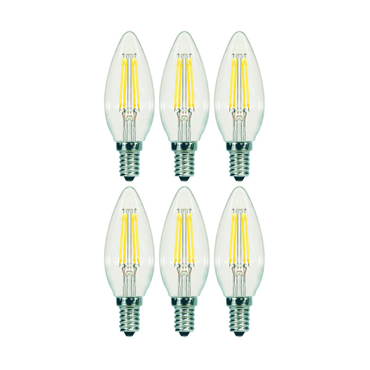 Satco 5.5 Watt (60 Watt Equivalent), C11 LED, Dimmable Light Bulb, E12/Candelabra Base & Reviews ...