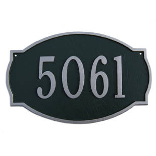 Montague Metal Products Cambridge 1-Line Wall Address Plaque & Reviews ...