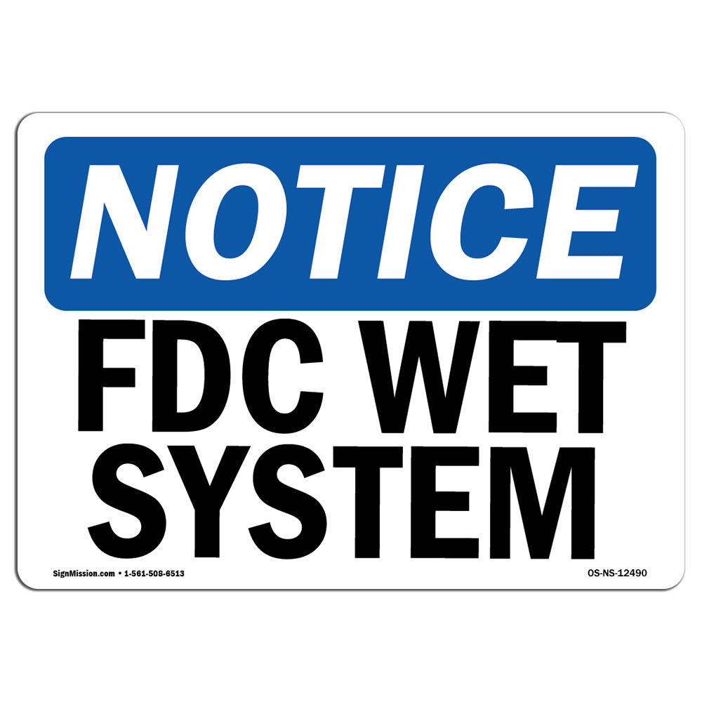 SignMission Osha Notice Fdc Wet System | Wayfair