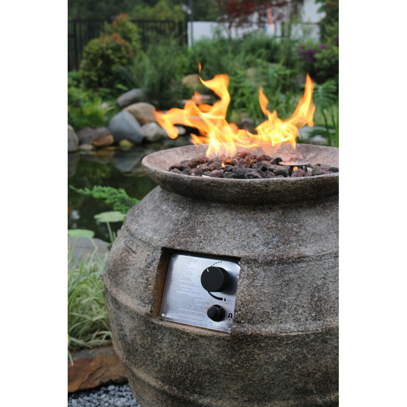 Wildon Home® Broadwater 26'' H x 23'' W Concrete Propane Outdoor Fire ...