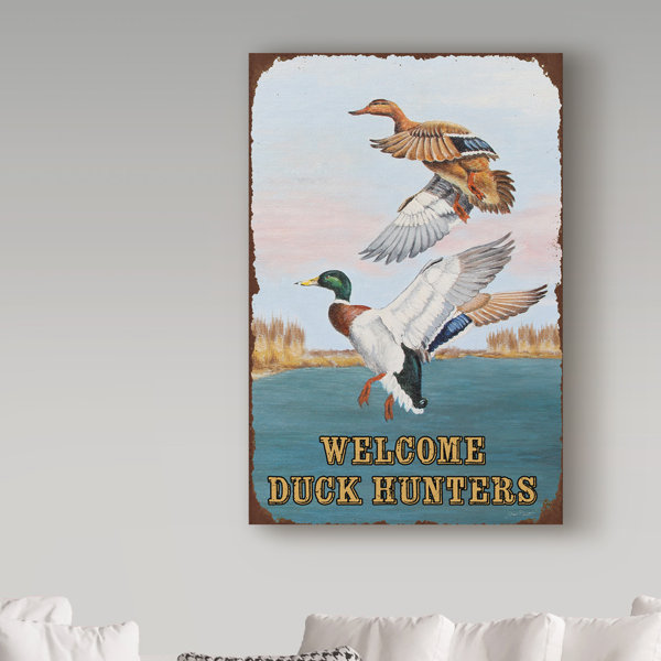 Millwood Pines Duck Hunt by Jean Plout - Advertisements on Canvas | Wayfair