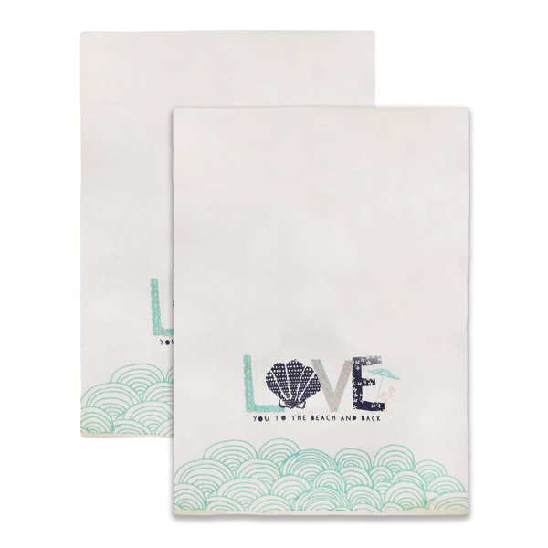 Dovecove 2PK Love Shells Kitchen Towel | Wayfair