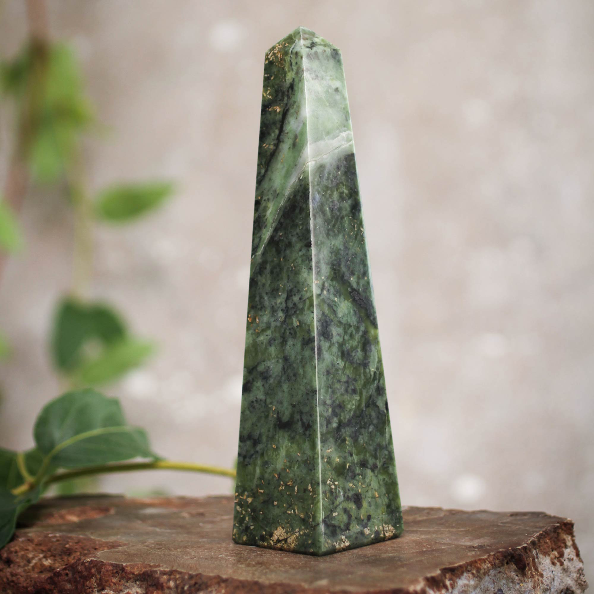 Mercer41 Annecia Geometric Jade Obelisk Sculpture & Reviews | Wayfair