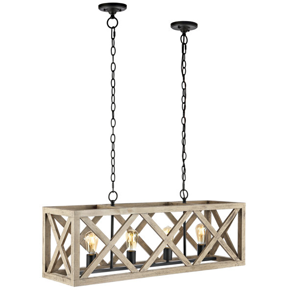 Gracie Oaks Oppel 4 - Light Kitchen Island Linear Pendant & Reviews ...
