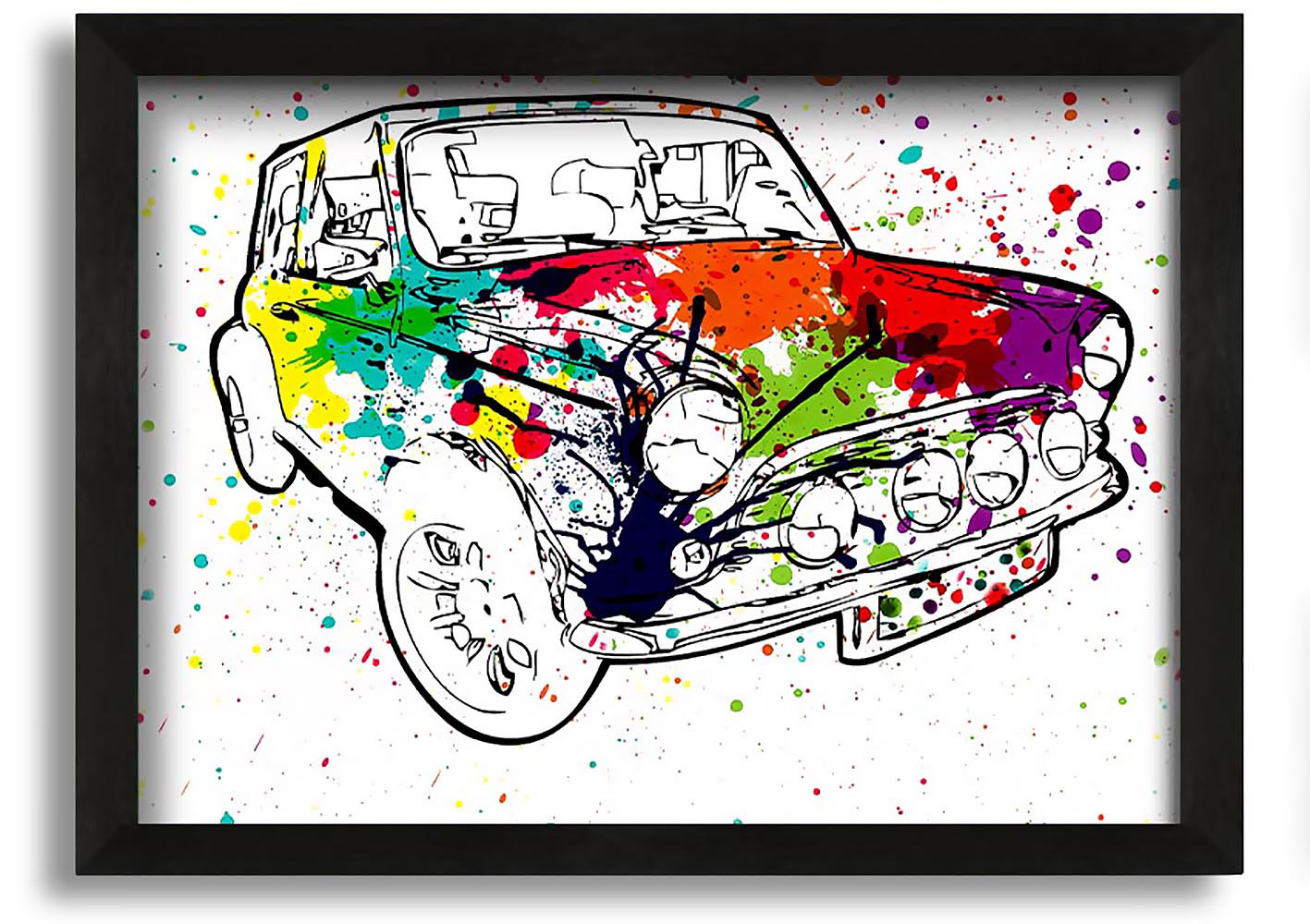 Borough Wharf Mini Rainbow Paint Splat - Picture Frame Painting on ...