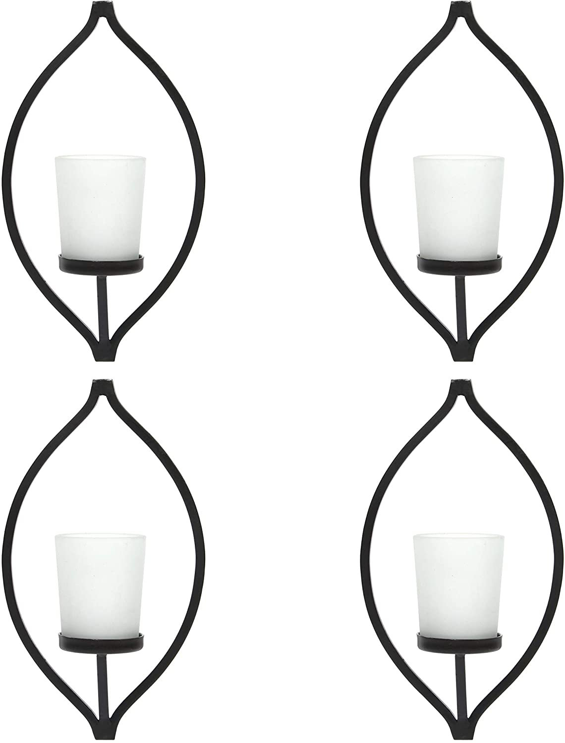 Red Barrel Studio® 4 Piece Glass Wall Scone Set & Reviews | Wayfair