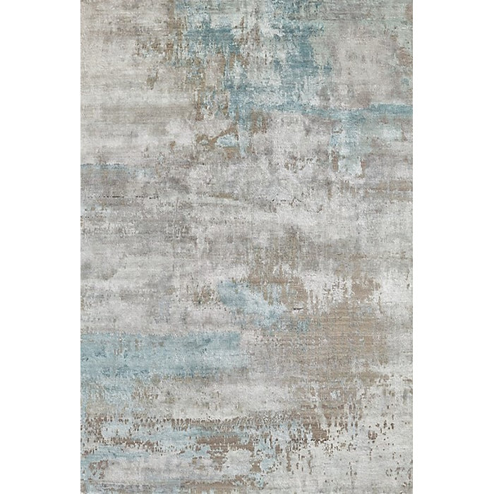 17 Stories Cardi Abstract Gray/Blue Area Rug & Reviews | Wayfair