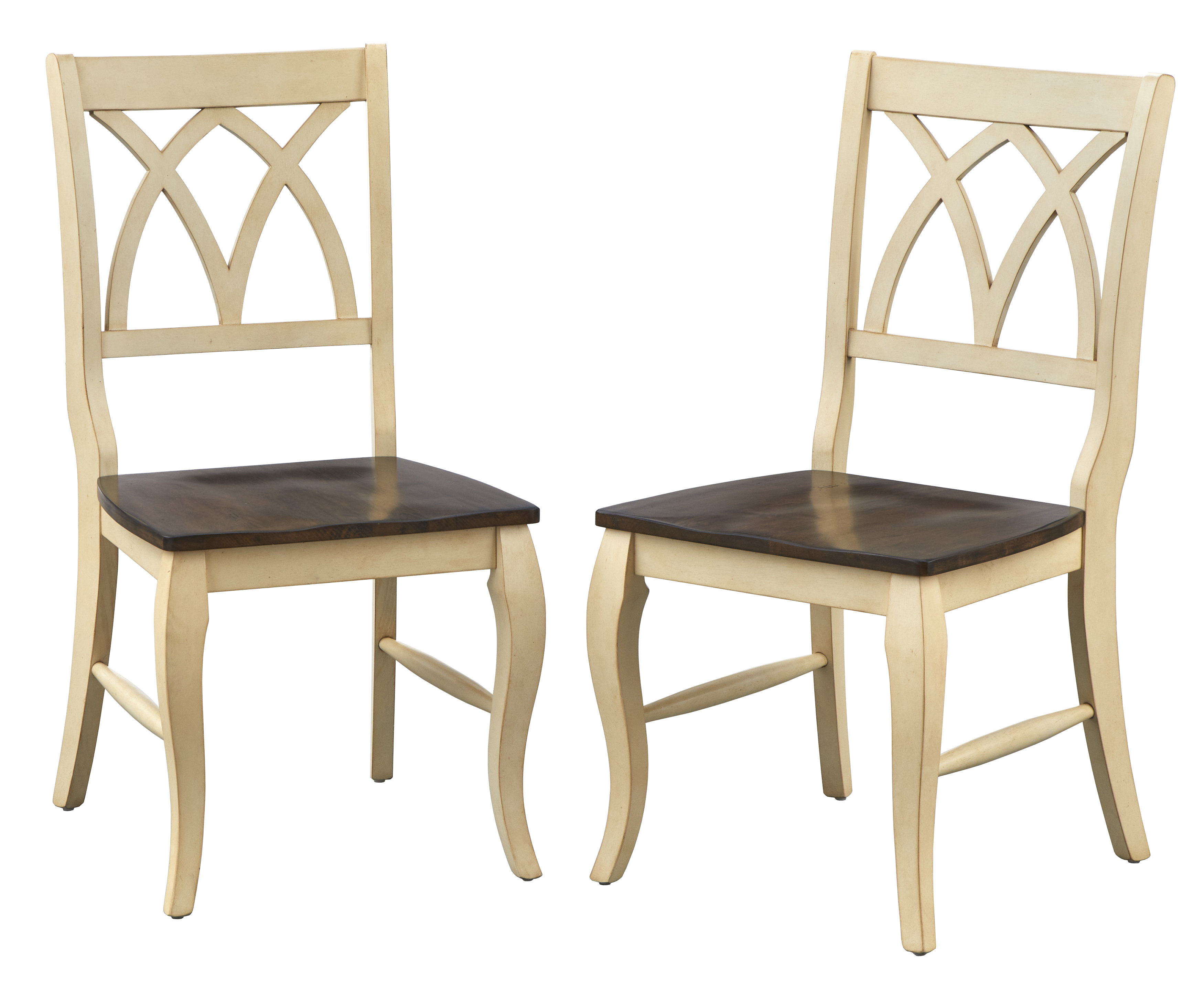 August Grove® Akarsh Solid Wood Cross Back Side Chair | Wayfair