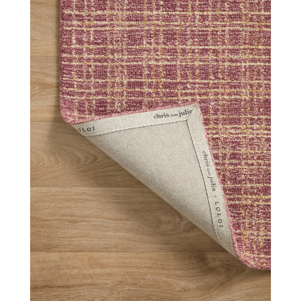 Chris Loves Julia x Loloi Polly Checkered Berry/Natural Area Rug ...