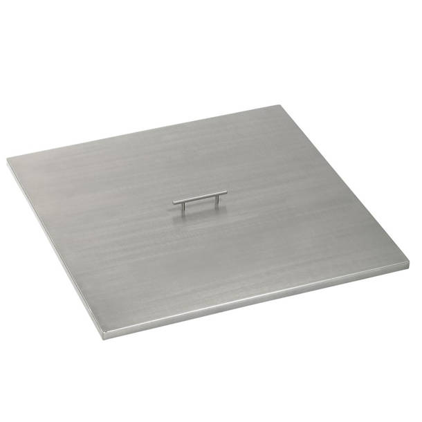 American Fireglass Square Stainless Steel Fire Pit Cover & Reviews ...