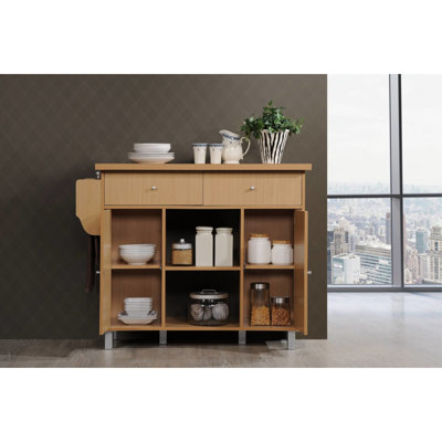 Latitude Run® Wood Kitchen Island | Wayfair