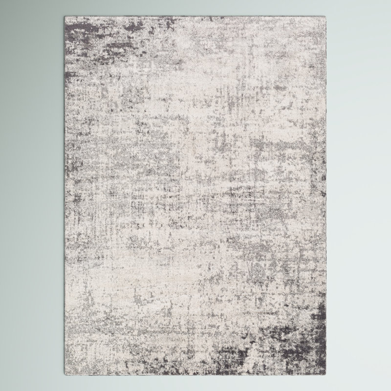 Steelside™ Haili Abstract Charcoal/Light Gray/White Area Rug & Reviews ...