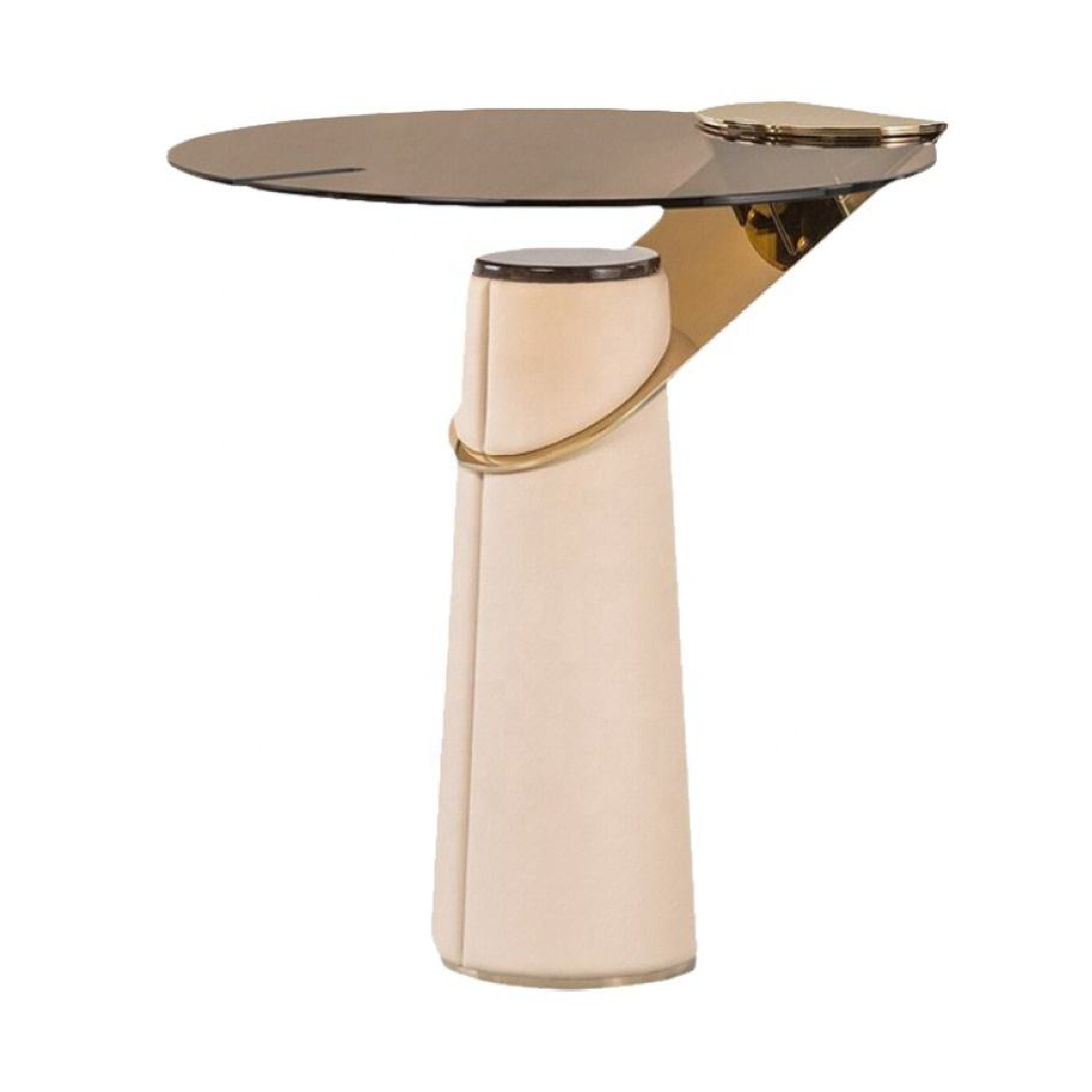 BLONSKI 23.5'' Tall Glass Pedestal End Table | Wayfair