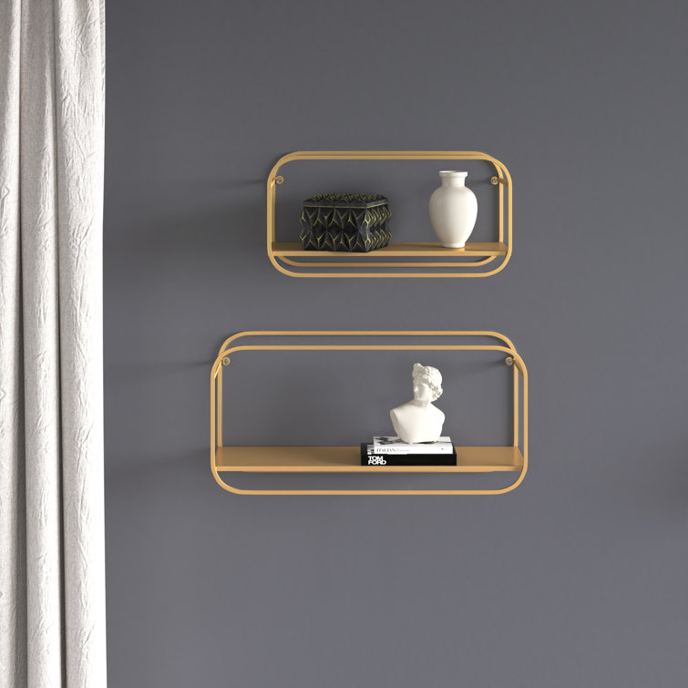 Greyleigh™ Susanna 2 Piece Metal Accent Shelf & Reviews | Wayfair