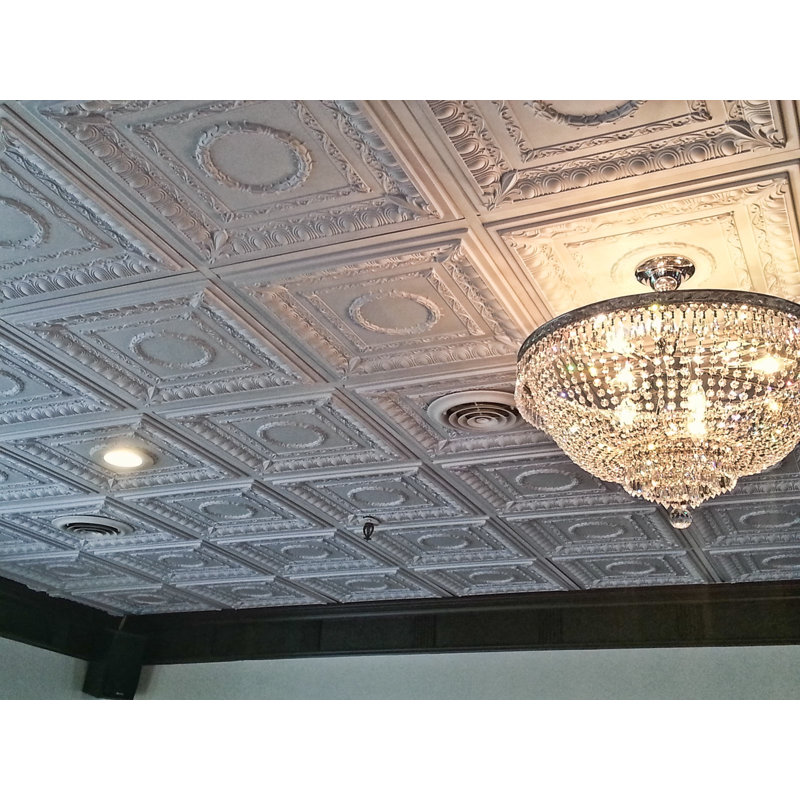 uDecor Royal 1.98 ft. x 1.98 ft. Drop-in or Glue-Up Vinyl Ceiling Tile ...