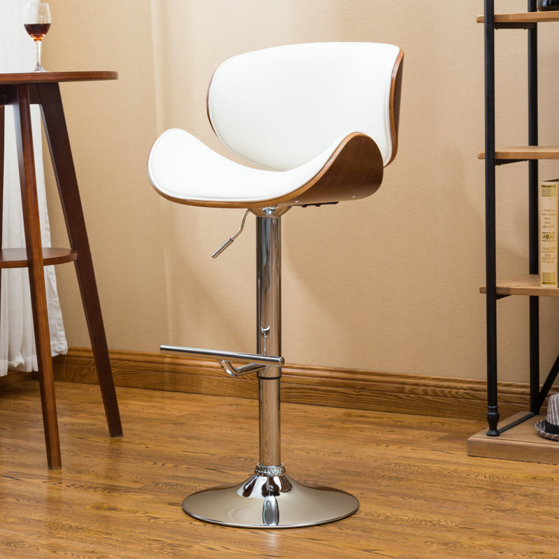 George Oliver Bissett Adjustable Height Swivel Bar Stool & Reviews ...