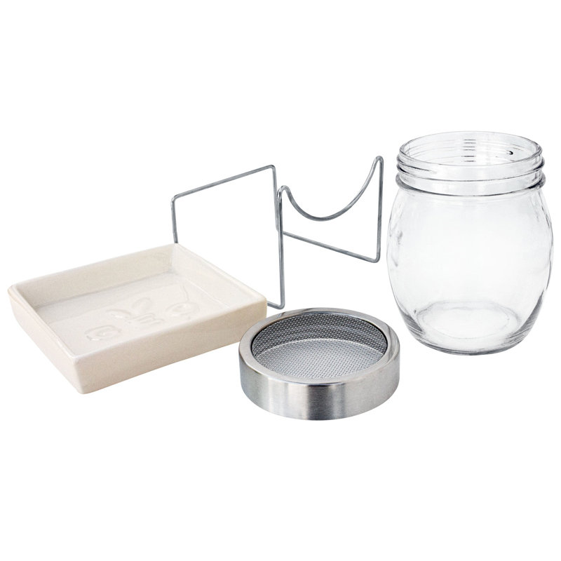Tribest Geo Sprouting Jar System with Stainless Steel Rack and Ceramic ...