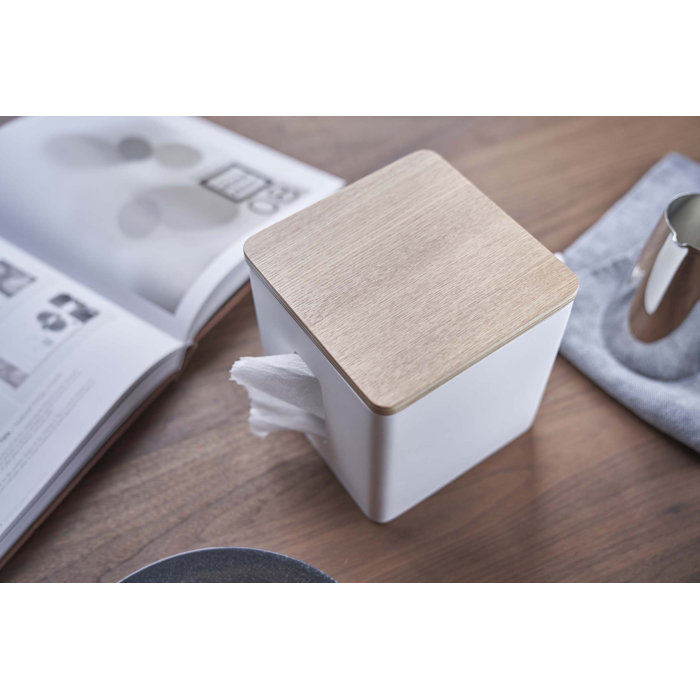 Yamazaki USA Rin Yamazaki Home Tissue Paper Case With Removable Wooden ...