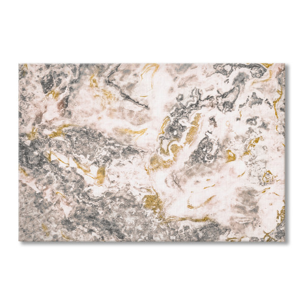 Wrought Studio Marble - Wrapped Canvas Painting on | Wayfair