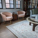 Birch Lane™ Aden Oriental Hand-Hooked Wool Ivory/Rust Area Rug ...