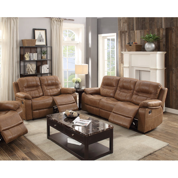 Red Barrel Studio® 2 - Piece Vegan Leather Reclining Living Room Set ...