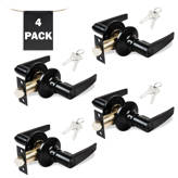 Premier Lock Complete Entry Lever Set with Single Cylinder Deadbolt ...