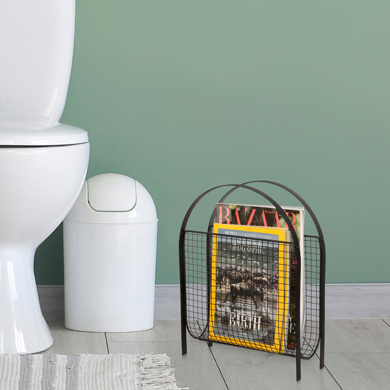 Rebrilliant Metal Free Standing Magazine Rack | Wayfair