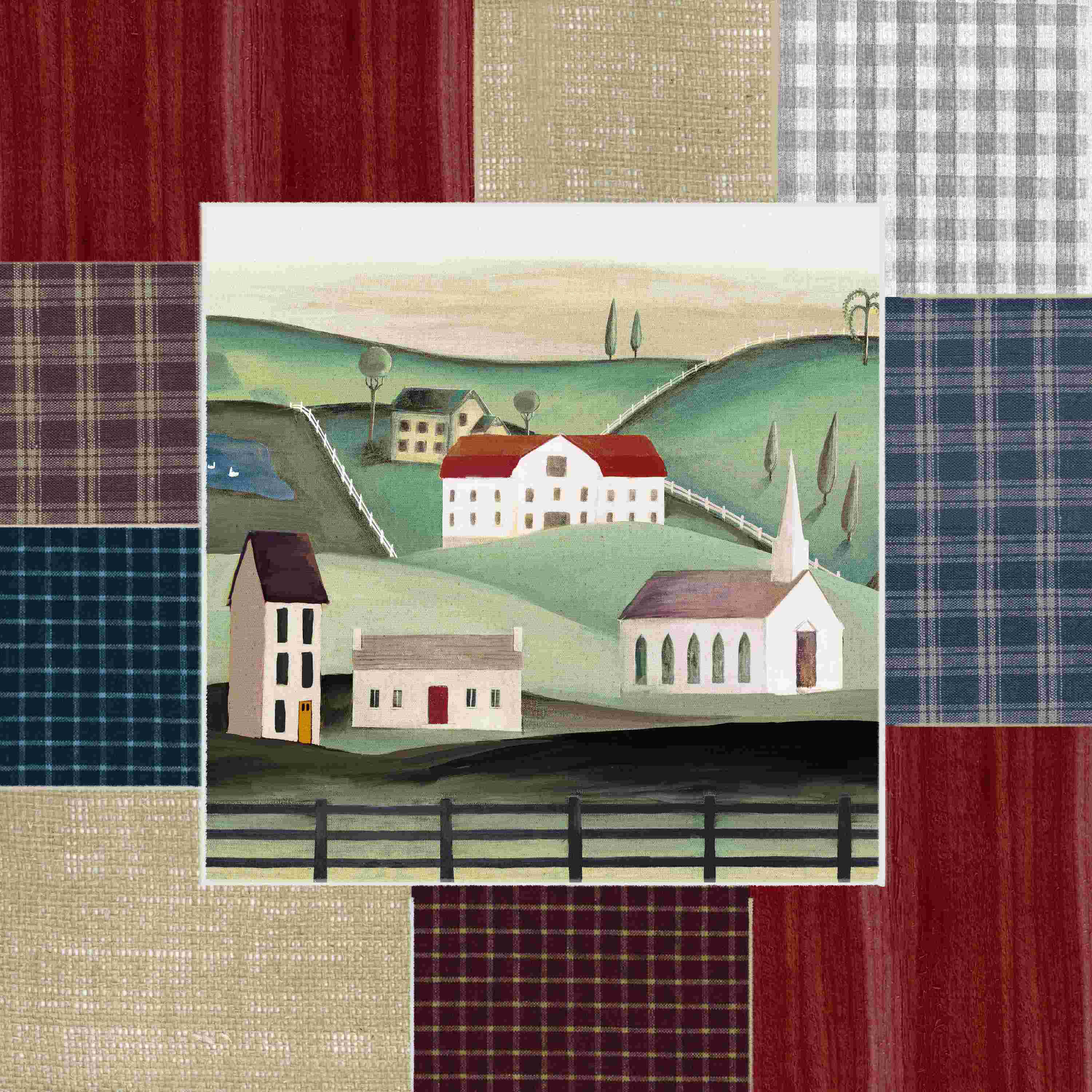 August Grove® Primitive Church Painting With Patches by - on | Wayfair