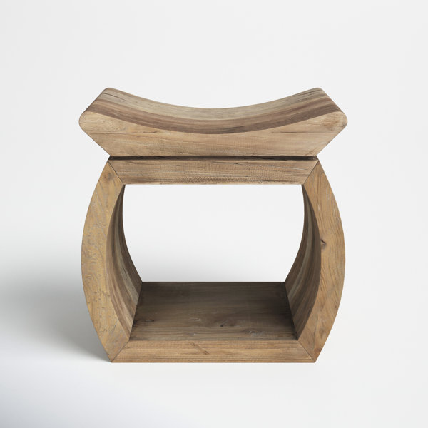 Wood-inlay-stool | Wayfair