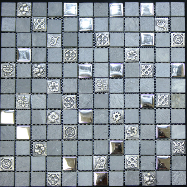 Legion Furniture 12" x 12" Metal Grid Mosaic Tile - Wayfair Canada