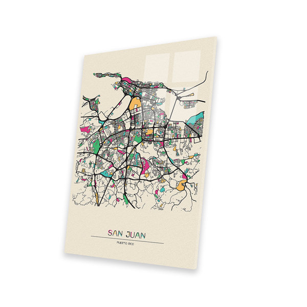 Longshore Tides San Juan, Puerto Rico Map by Ayse Deniz Akerman ...