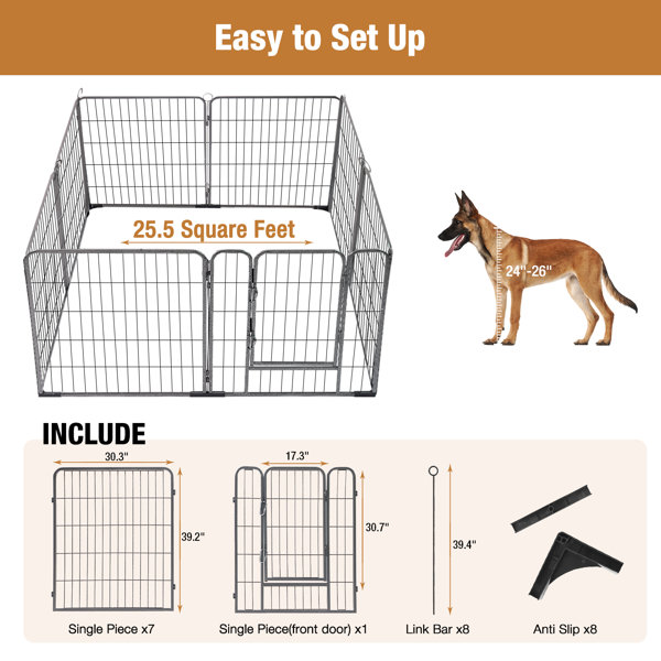 Aivituvin Metal Pet Pen & Reviews | Wayfair