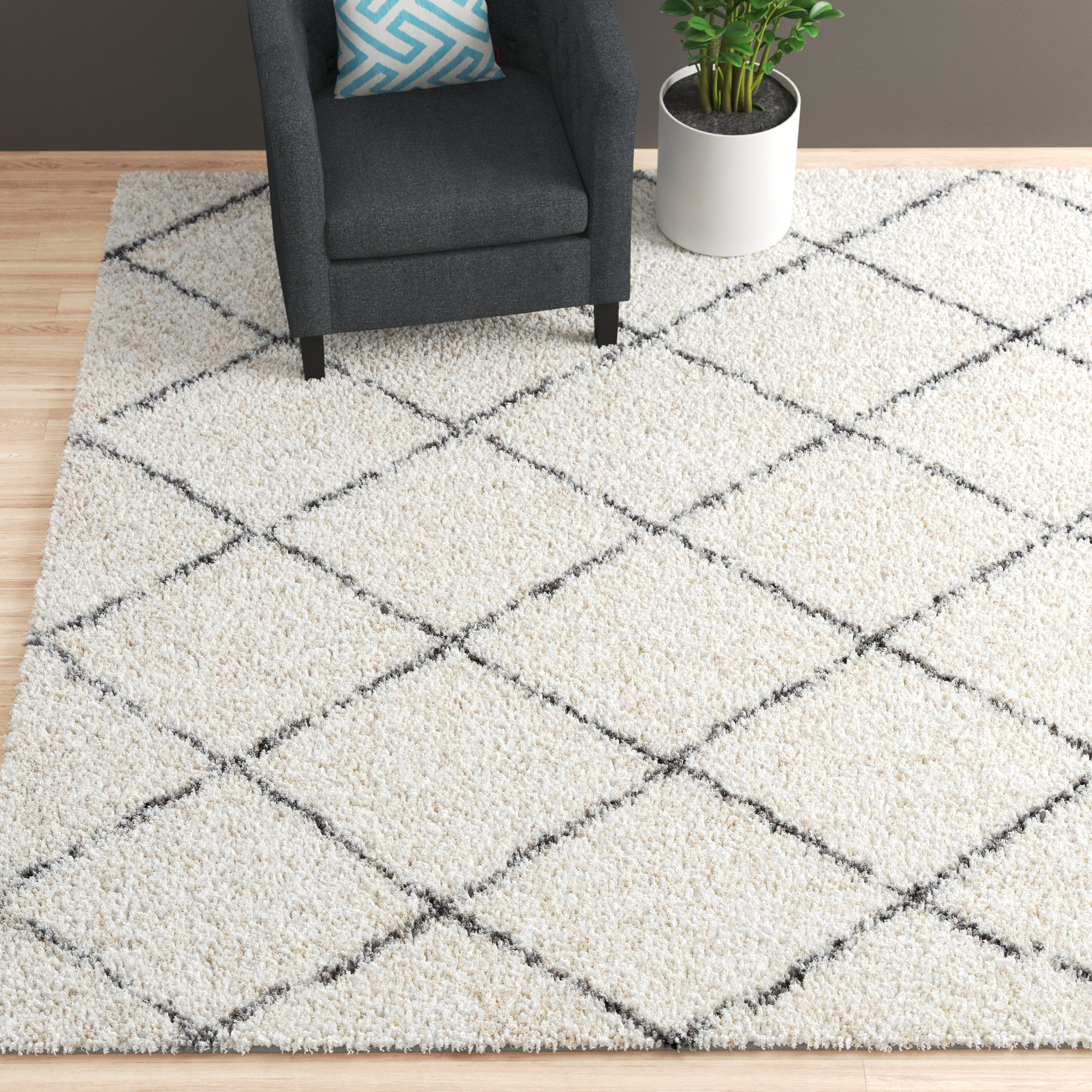 Zipcode Design™ Asine Performance Creamy White Rug & Reviews | Wayfair