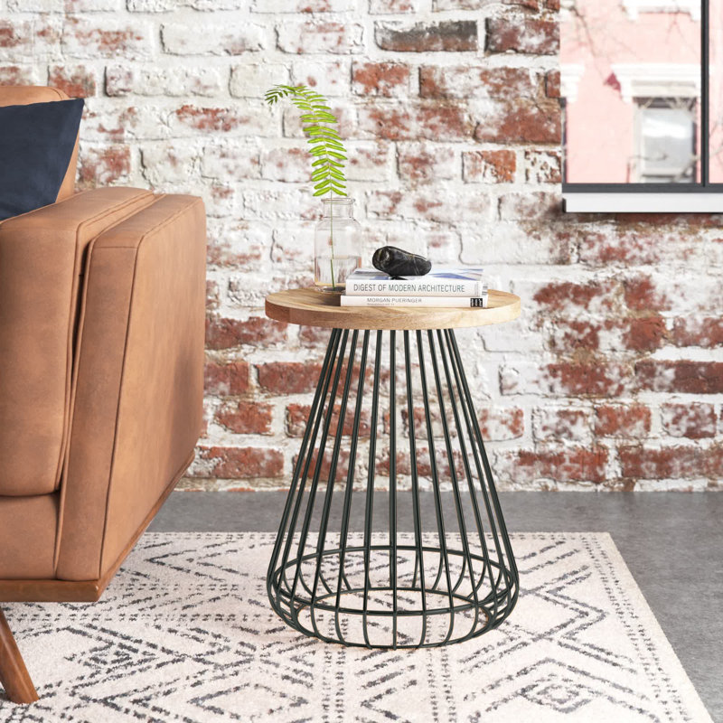 Steelside™ Hanley Solid Wood Frame End Table & Reviews | Wayfair