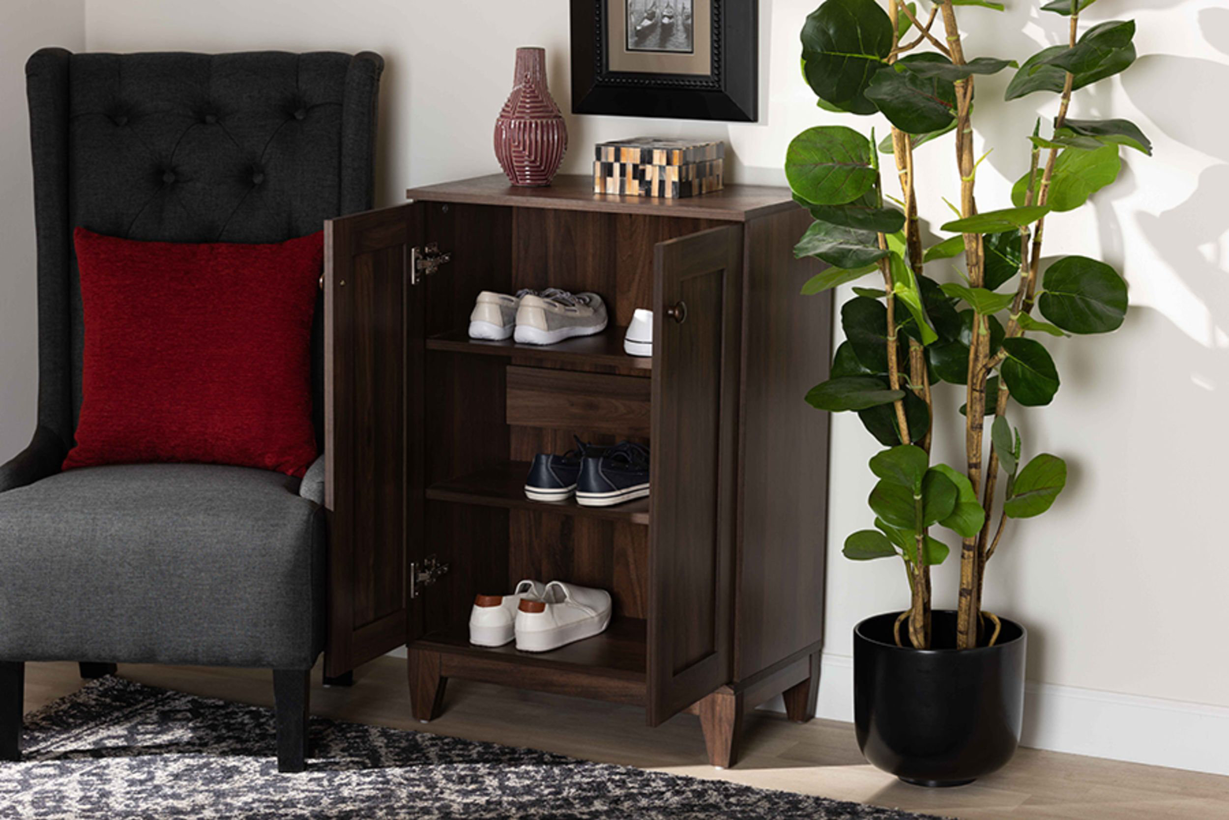 Loon Peak® Office Home 9 Pair Shoe Storage Cabinet | Wayfair