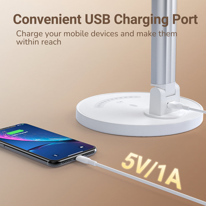 Orren Ellis Adjustable USB Desk Lamp & Reviews | Wayfair