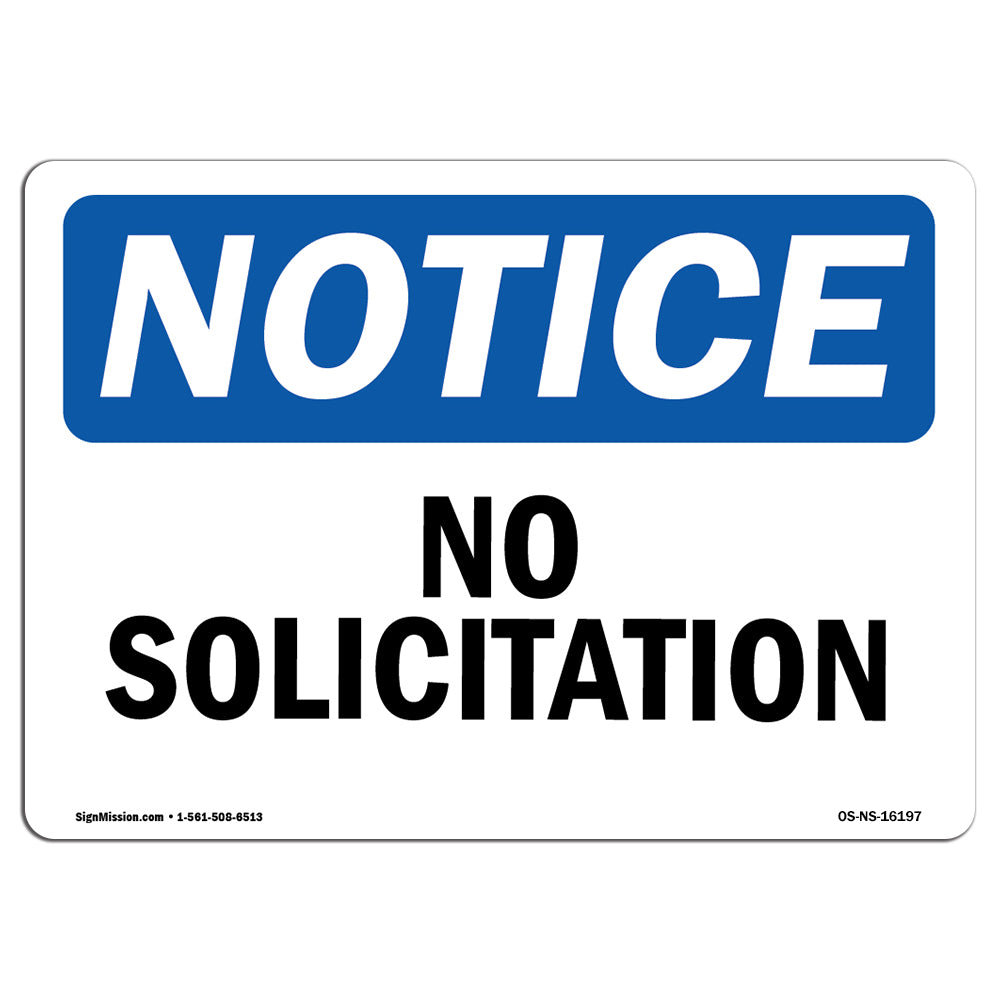 SignMission Notice No Solicitation Sign | Wayfair