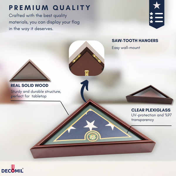 DECOMIL Army Flag Display Case & Reviews | Wayfair