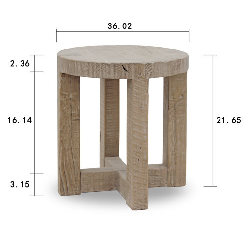 Lily's Living 22'' Tall Solid Wood Cross Legs End Table | Wayfair