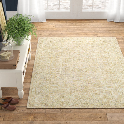 Birch Lane™ Cait Handmade Hand Hooked Tan/Cream/Sage Rug & Reviews ...